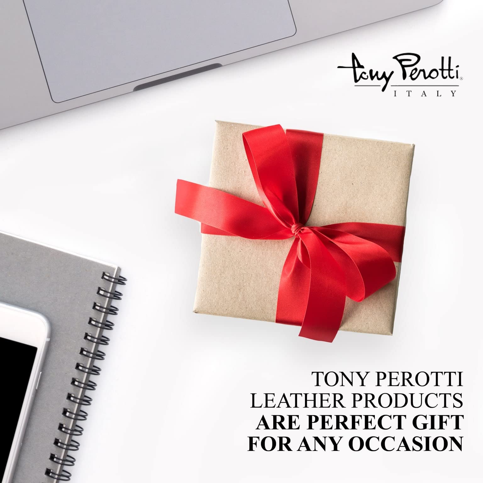 Tony Perotti Men's Leather Checkbook Long Wallets - Italian Bifold with Card Holders, Pockets, ID Window - Eco-Friendly Vegetable-Tanned Full Grain