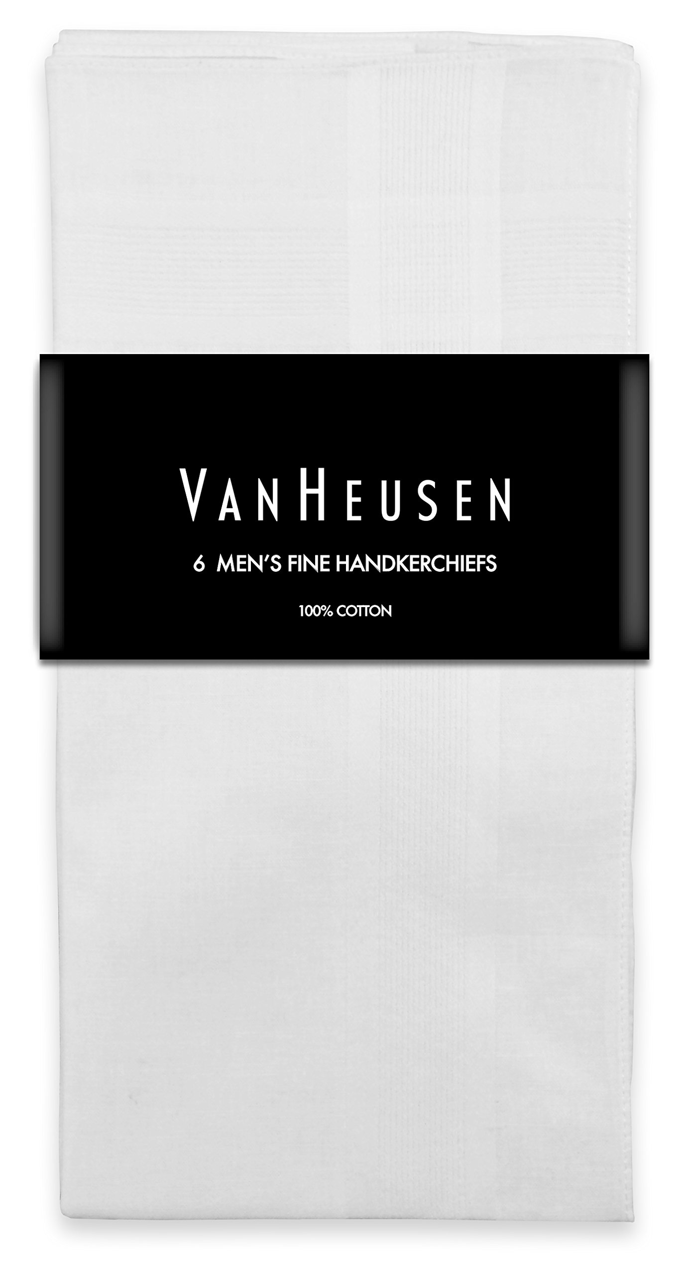 Van Heusen 6 Pack Cotton Handkerchiefs Solid White