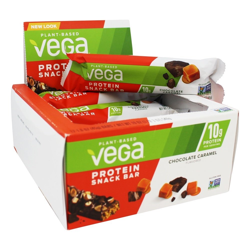 Vega Protein Snack Bar, Coconut Almond - Vegan Protein Bars, Plant Based, Vegetarian, Dairy Free, Gluten Free, Soy Free, Non GMO (12 Count)