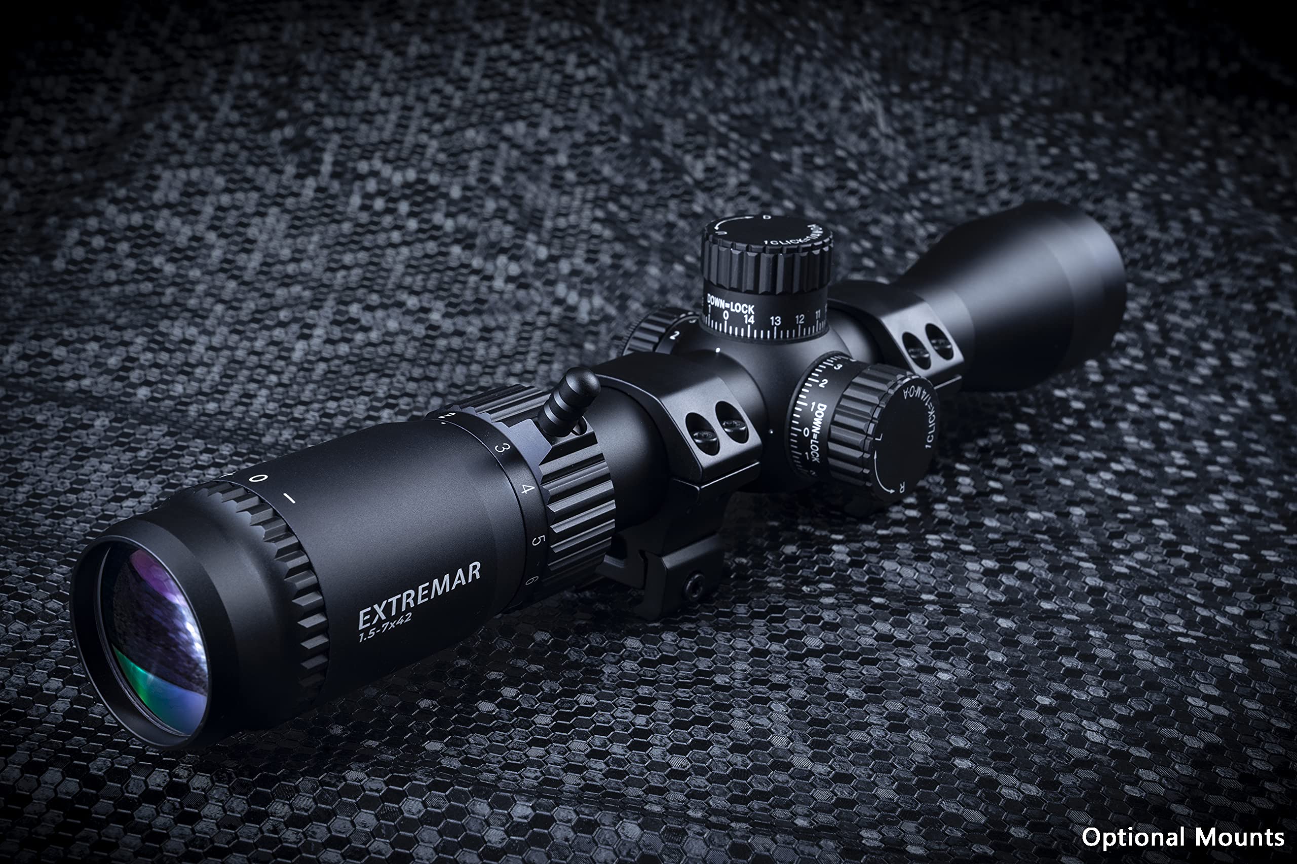 Viiko Long Eye Relief Scope 1.5-7x42 Half Mildot Illuminated Reticle 7.8β Eye Relief Fits Mosin 1891/30 M39 M44 Huge Eye Box Switch Viewer