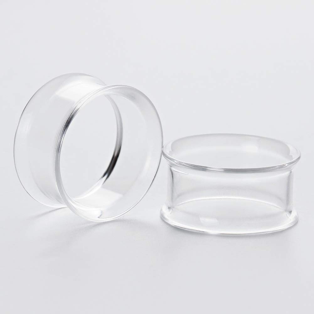 TBOSEN 3 Pairs UV Acrylic Double Flare Ear Gauges Tunnels Plugs Set Gauge Gauge 2g - 1 inch