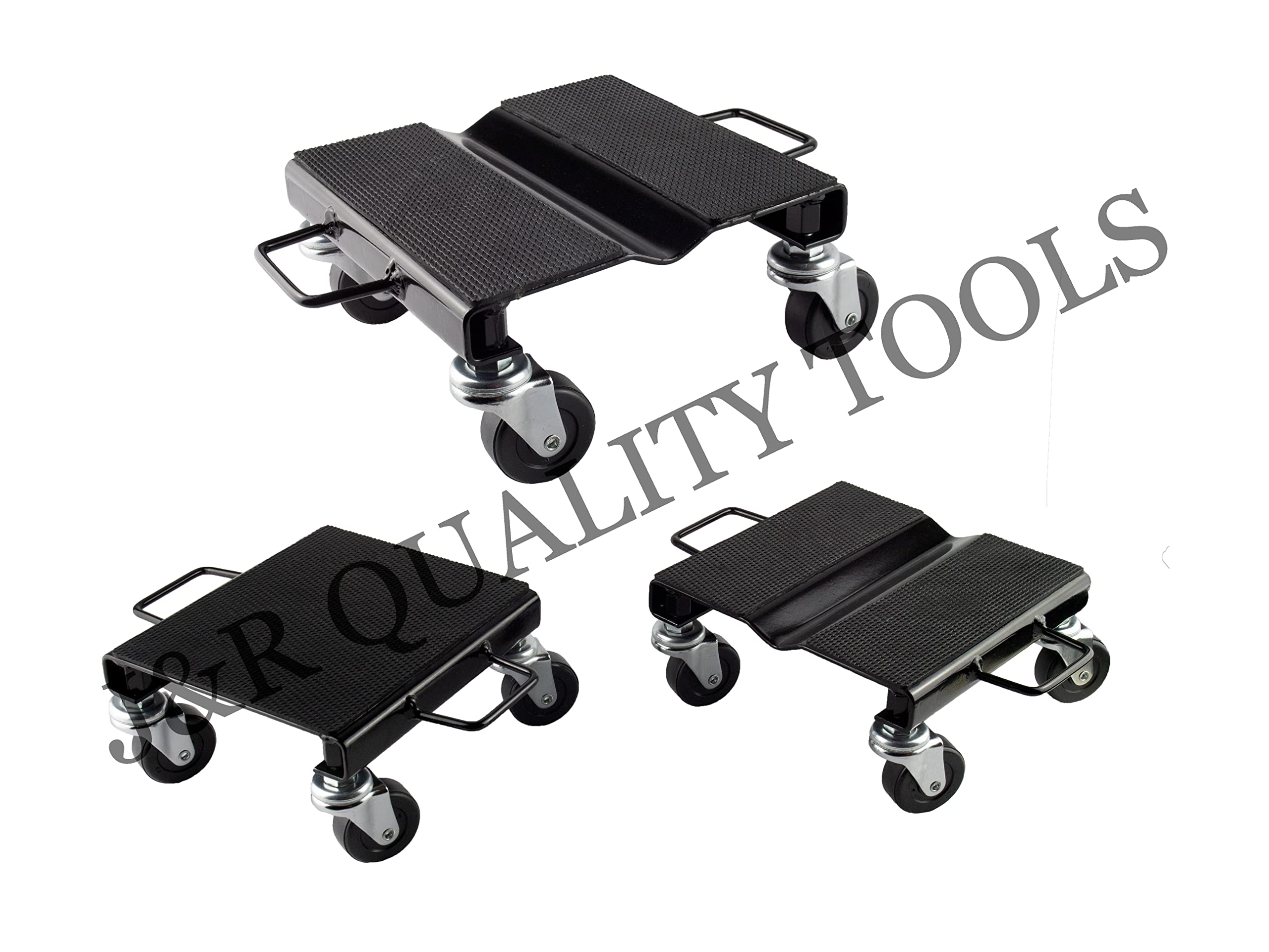VCT PRO #01131 3Pc 1500lb Capacity Heavy Duty V-Slide Anti-slip Rubber Pads Snowmobile Dolly Set