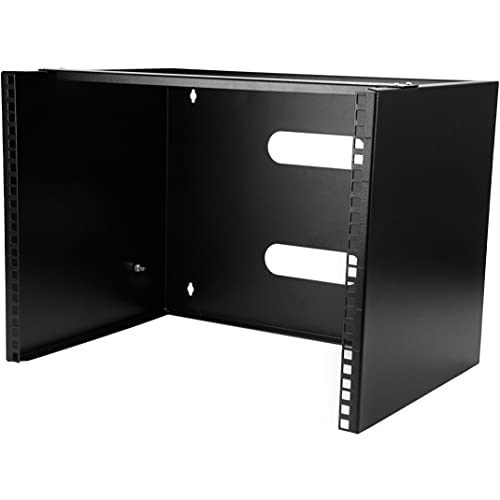 StarTech.com 8U Wall Mount Patch Panel Bracket - 13.75 inch Deep - 19" Patch Panel Rack for Shallow Network Equipment- 80lbs Capacity (WALLMOUNT8)