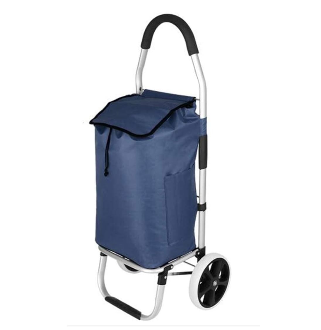 XDMINGY Folding Shopping Cart, Shopping Cart Shopping Trolley Foldable Shopping Cart Solid with Waterproof Bag 50L Large Capacity Grocery Utility Carts