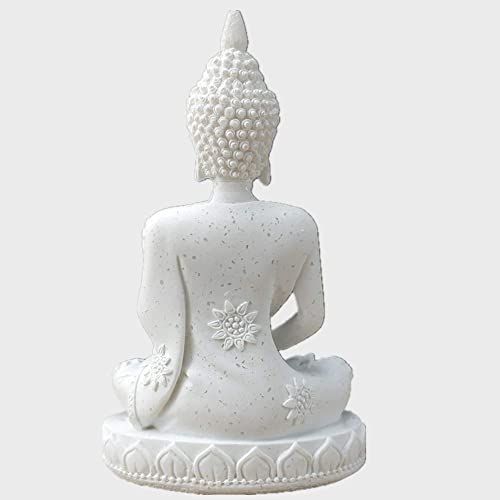 Vilead Buddha Statue for Home Office Tabletop, Thai Shakyamuni Sitting Statue with Bronze Finish, 4.3β Minimalist Sandstone Buddha for Zen Decor, Meditation Decor