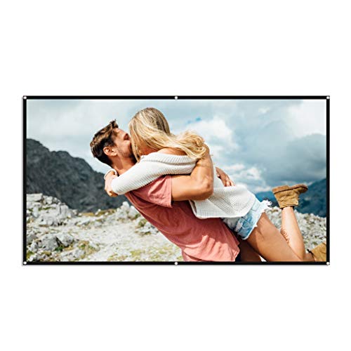 XDDCDH 100" Projector Screen Widescreen 16:9 Portable Projection Screen Anti-Crease Foldable Projector Movies Screen for Home Office