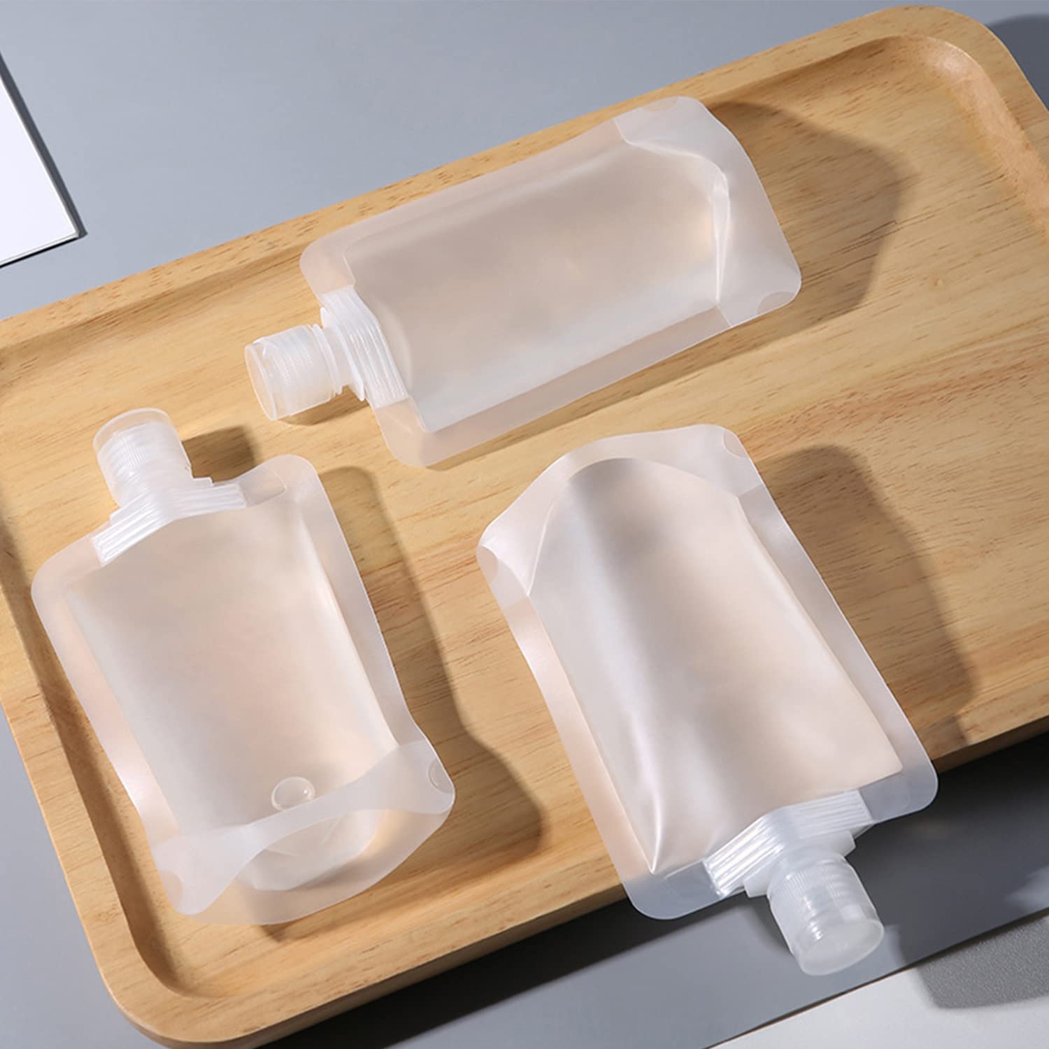 VCZH Travel Pouches for Toiletries 13 Pack, Travel Bottles for Toiletries,TSA Approved Squeeze Flat Bottle Pouches, Great for Trips with Refillable Travel Accessories (30ml/50ml/100ml)