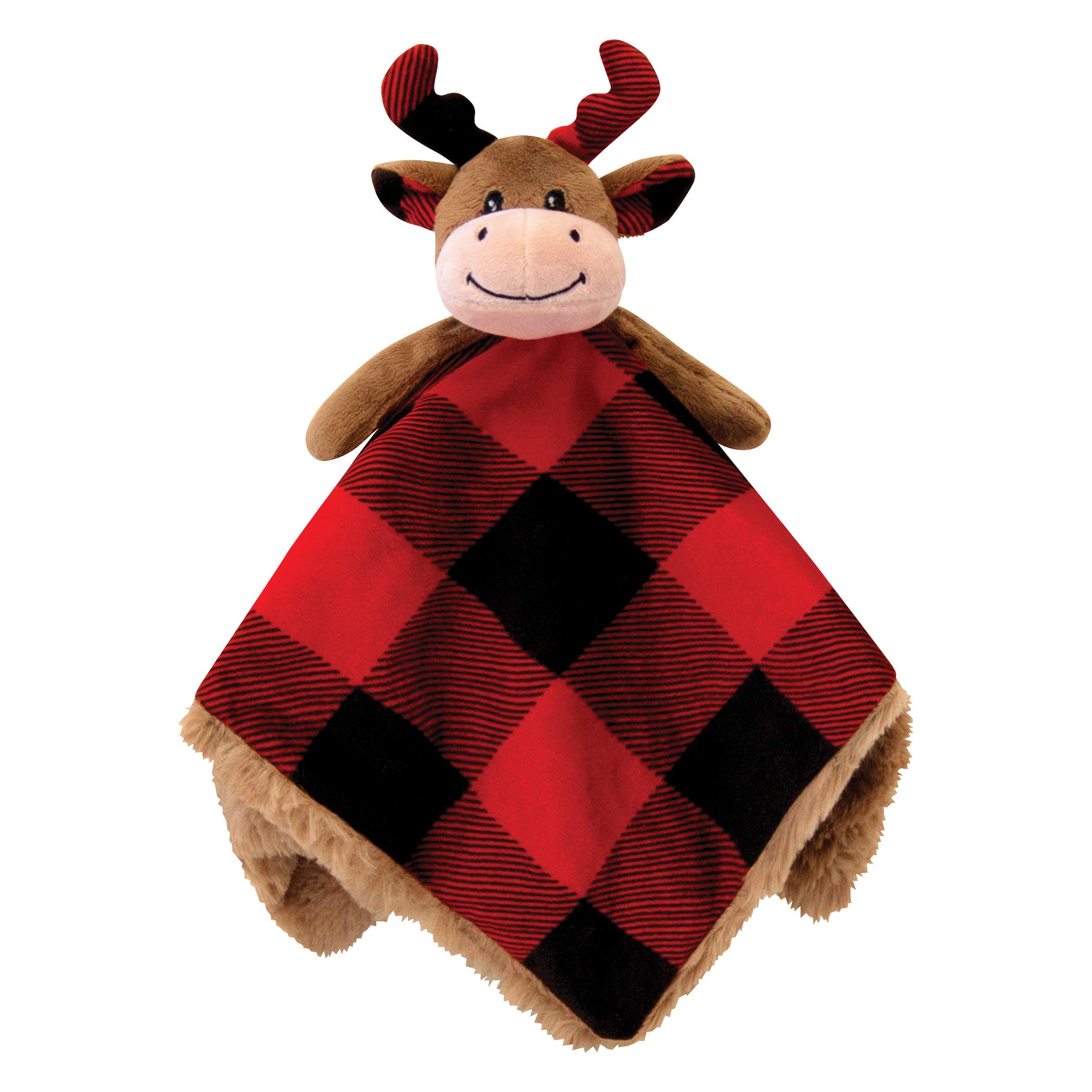 Trend Lab Buffalo Check Moose 4Piece Plush Gift Set Bucket