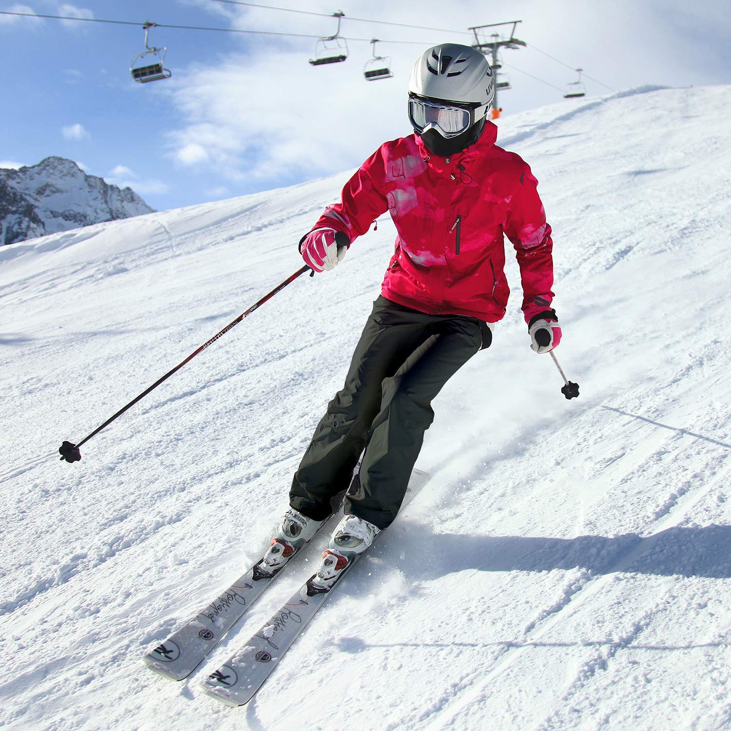 Sportneer Snow Pants Womens Insulated Ski Pants Women Snowboard Pants SnowPants Black XL