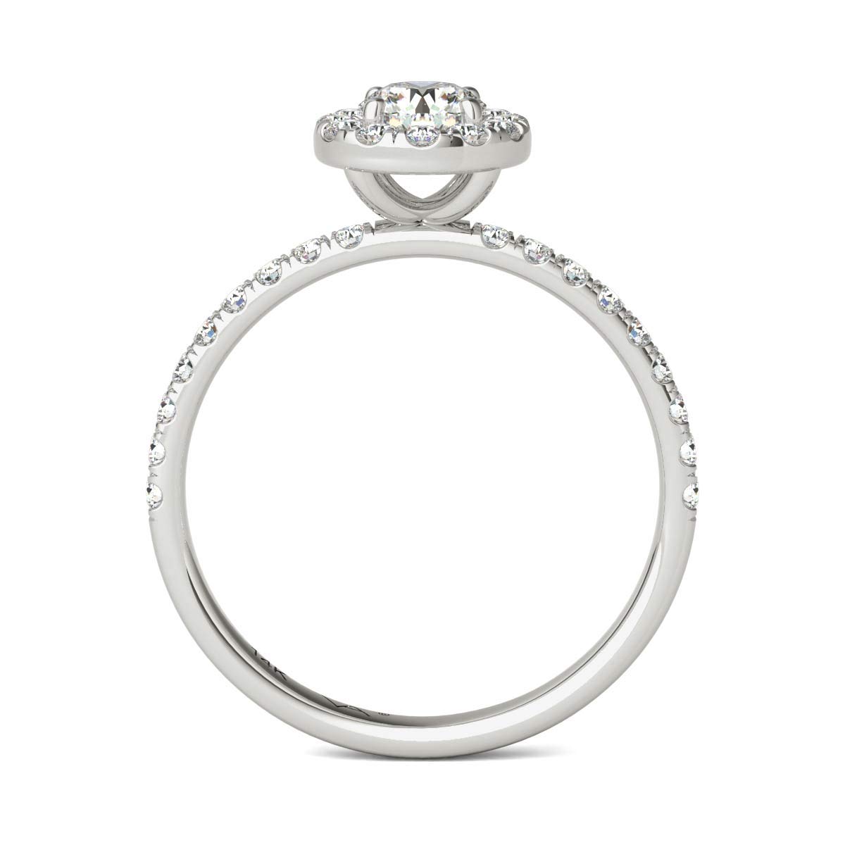 VAARYA Natural Diamonds Engagement Ring AGS Certified 14K White Gold 3/4 Ct. tw. GH/SI2-I1