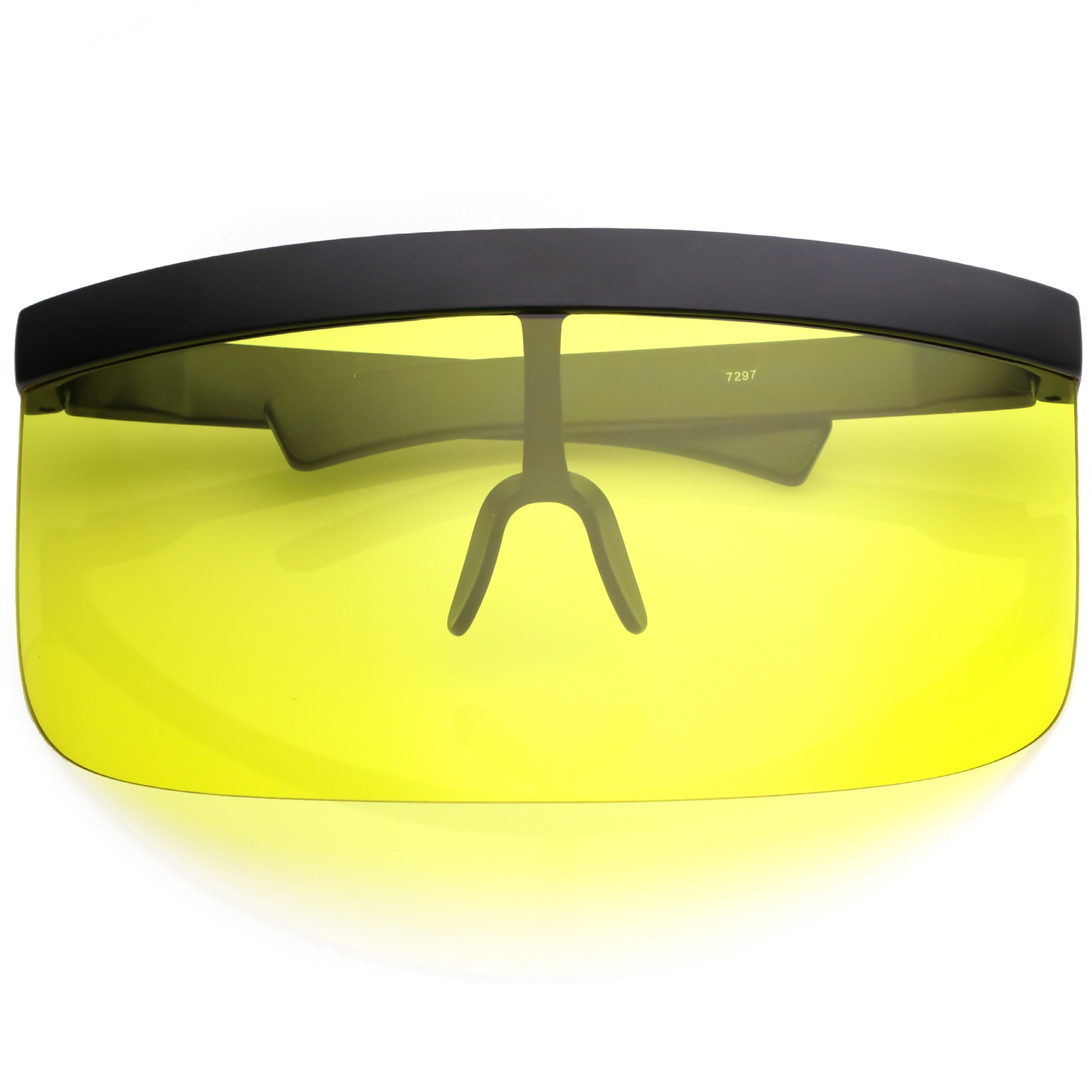zeroUV Visor Sunglasses for Men and Women, Futuristic Face Shield Glasses with UV400 Protection 172mm (Blue Mirror)