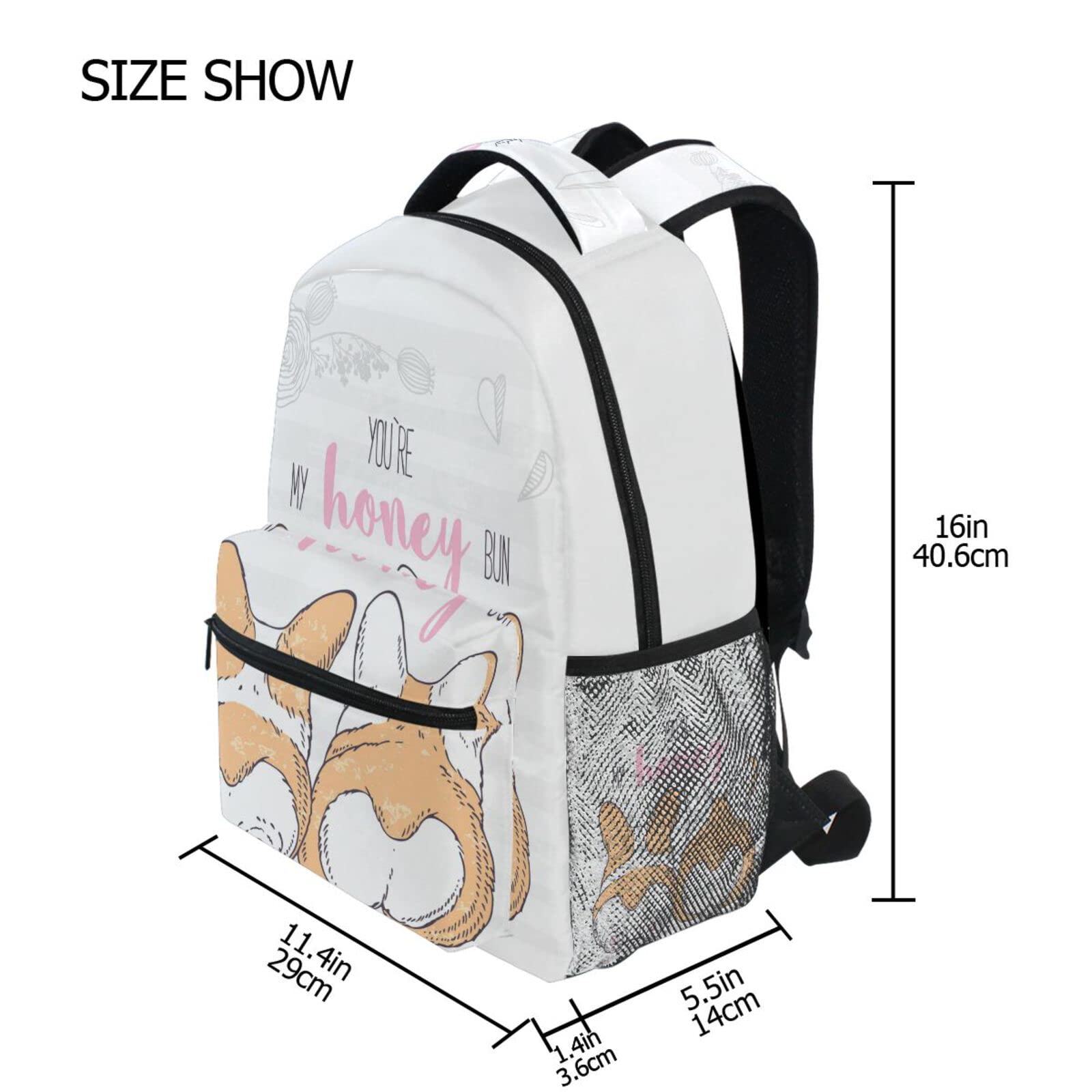 Wamika Corgi Dog Puppy Kids Backpack Cute School Backpacks for Boys Girls Daypack Book Bag