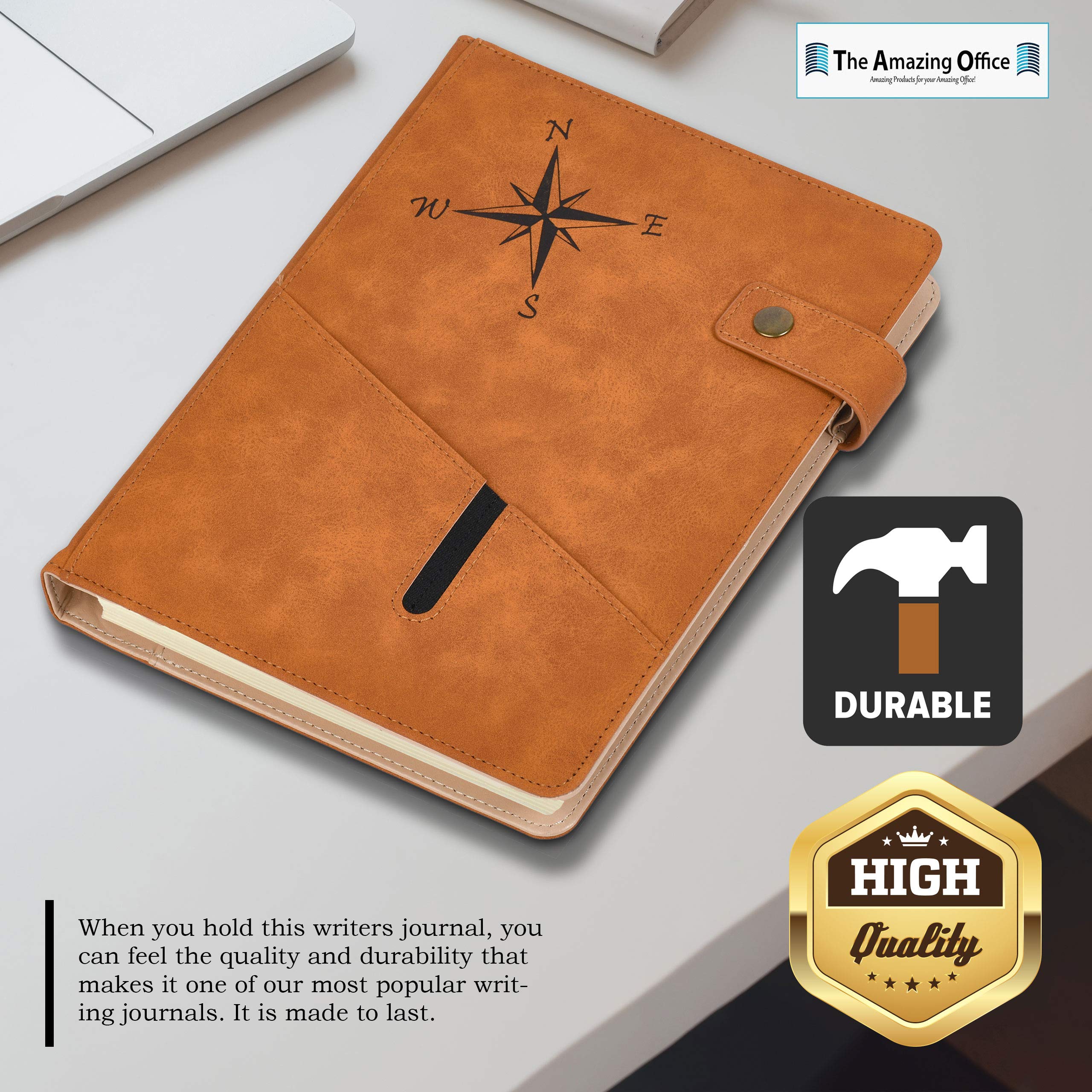 The Compass Rose Journal Notebook | Snap Closed Journal, 5 x 8 Inch, 200 Pages | Diary, Cute Notebook Journal, Personal Journal For Women or Men