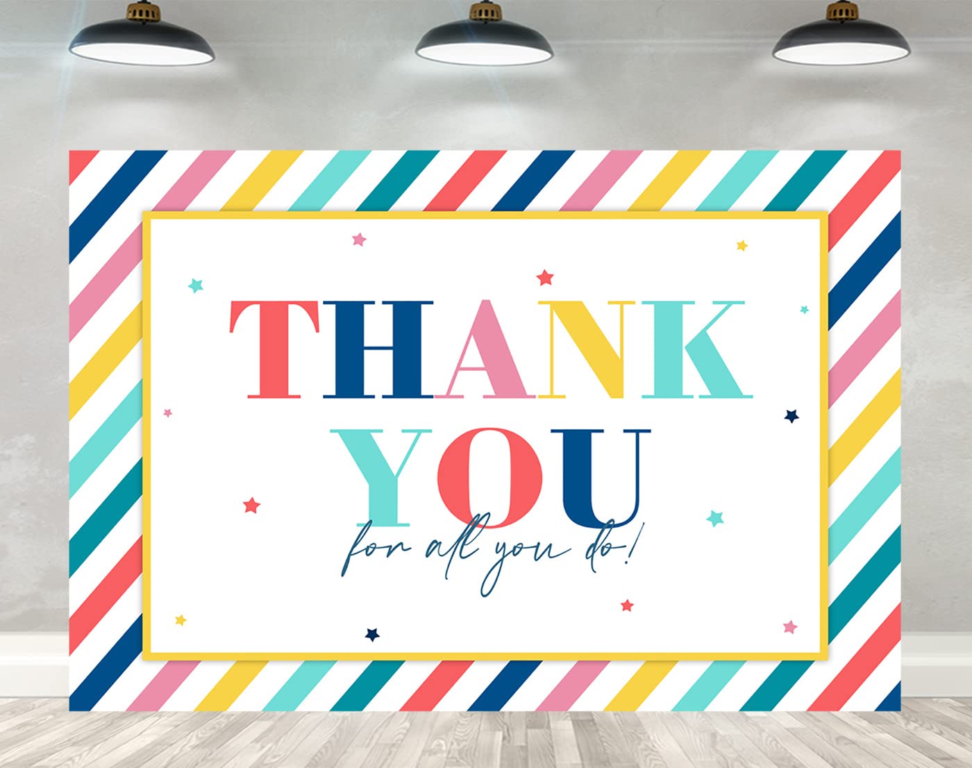 Ticuenicoa 5×3ft Thank You Banner Labor Day Thanks for All You do Father Staff Teachers Professors Doctors Backdrop National Nurses Day Photography Background Grad Retirement Party Supplies