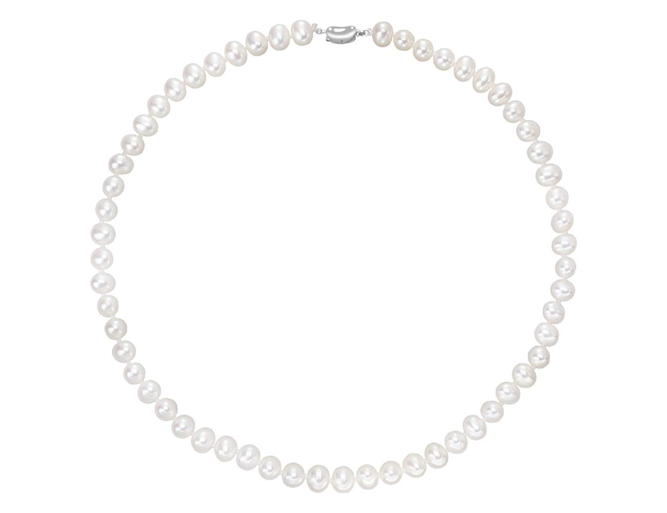 VIKI LYNN Pearl Necklace 8-9mm AAA Freshwater Cultured Pearl 925 Sterling Silver Jewelry for Women 20 Inch