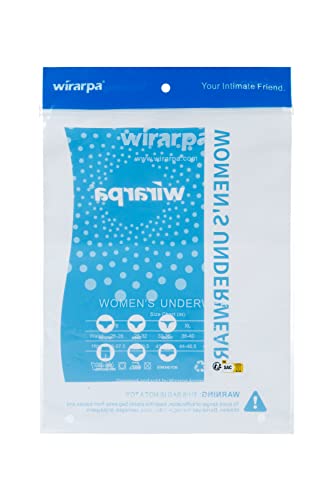 wirarpa Women's Cotton Underwear High Waist Stretch Briefs Soft Underpants Breathable Panties 4 Pack Large