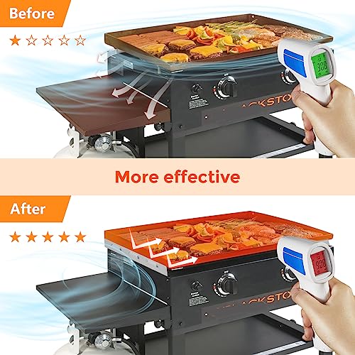 Utheer Wind Guard for Blackstone 17" Griddle,Magnetic Wind Screen for Blackstone Griddle Accessories 17 inch, Repalce for Blackstone 5019 Fits Griddle with Hood and Side Shelf