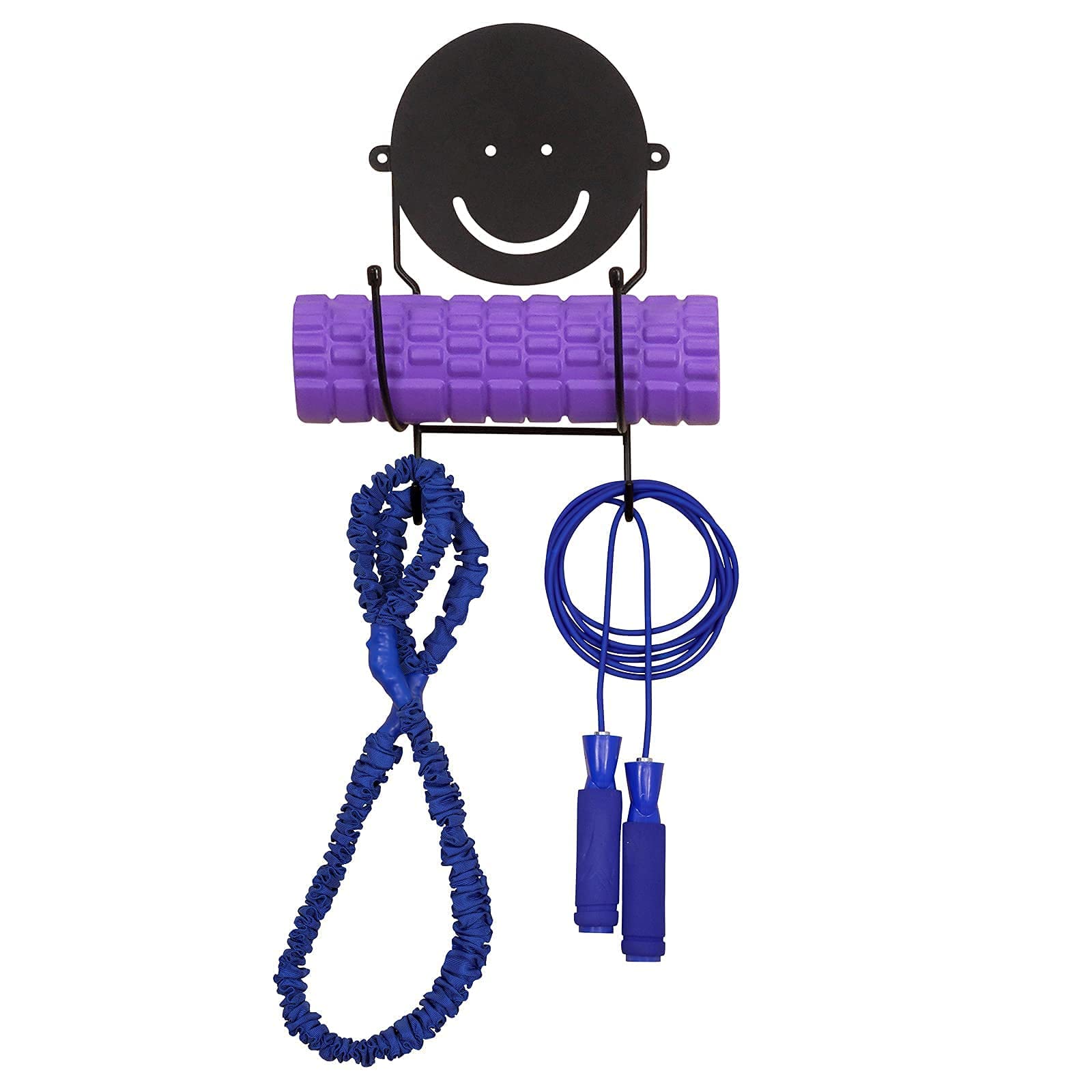 Yoga Mat Holder Wall Mount Rack Organize and Storage Towel Foam Strap Roller Bath Hairdryer Brush Organizer Solid Quality Metal (Qty: 2pcs)-YogaSmile