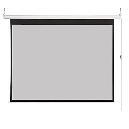 XDDCDH 72 inch 16:9 Matte Gray Fabric Fiber Glass Electric Motorized Projector Screen Home Cinema Business School Bar