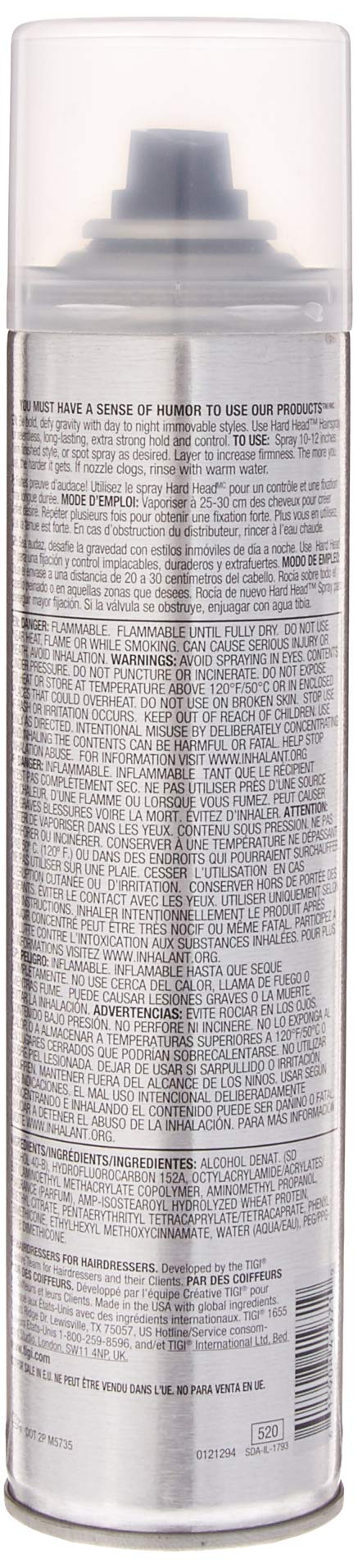 Tigi Bed Head Hard Head Spray, 10.6 Ounce (Pack of 2)