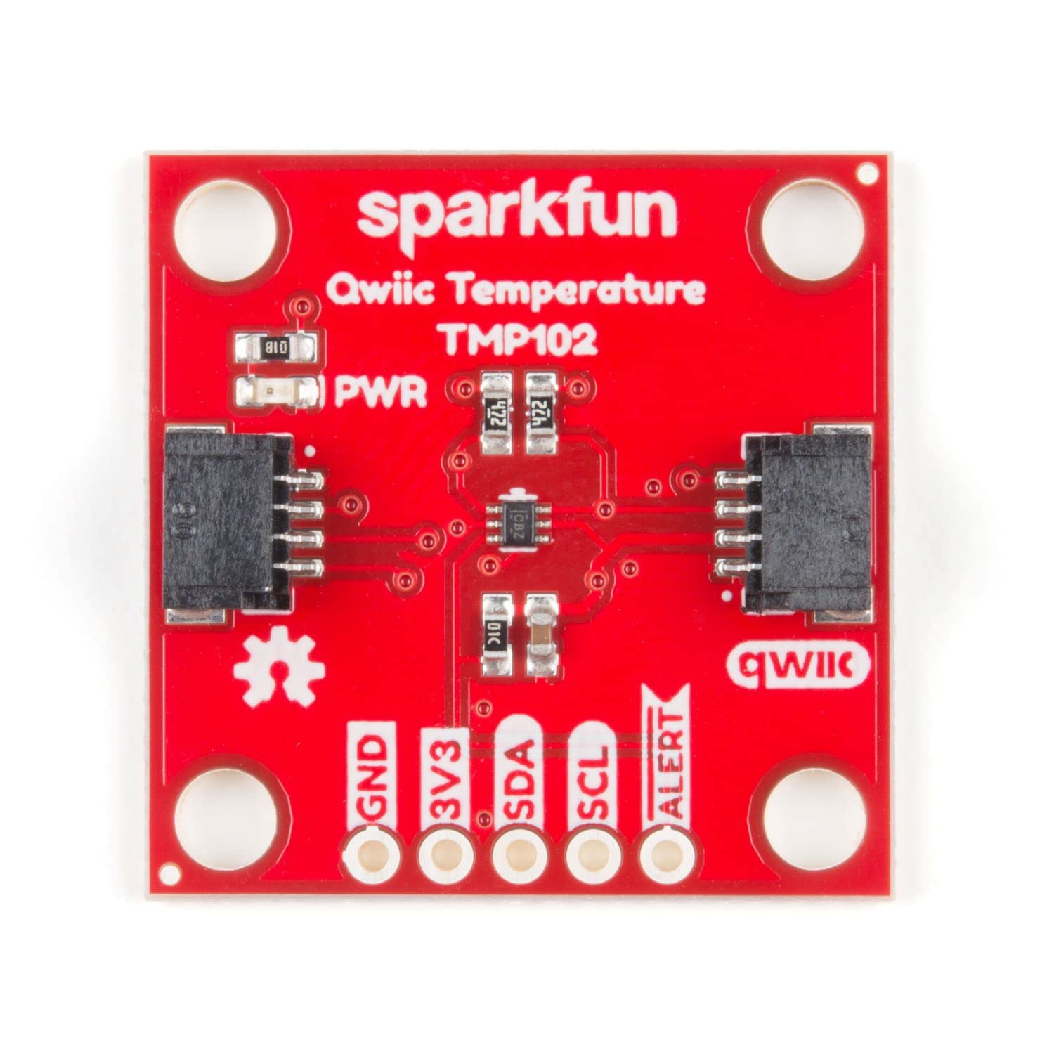SparkFun Digital Temperature Sensor - TMP102 (Qwiic)-Compatible with Arduino and other Single-board computers Easy-to-Use I2C sensor Plug-and-Play breakout board Runs from 1.4-3.6V input Use with 3.3V