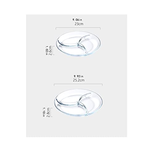 VejiA Fruit Basket for Kitchen Grid Plate Glass Fruit Plate Living Room Tea Table Sub Plate Household Snacks Candy Breakfast Plate Creative Side Dish Fruit Bowl/Fruit Bowls (Color