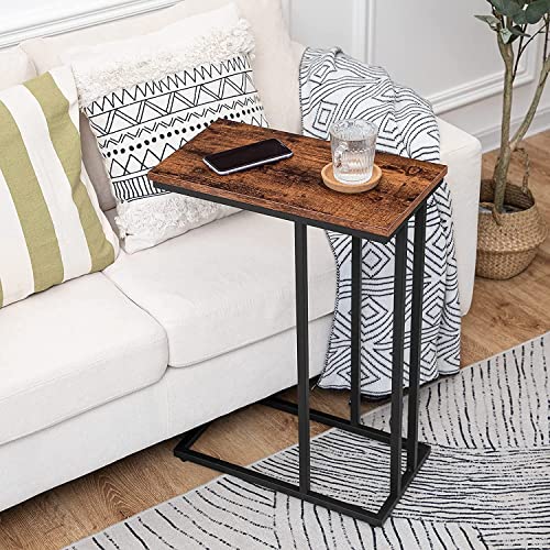 UTOQIA Coffee Table for Living Room Sofa End Table Coffee Table for Small Space Living Room Bedroom Tall Wood Accent Furniture with Metal Frame End Table Side Table