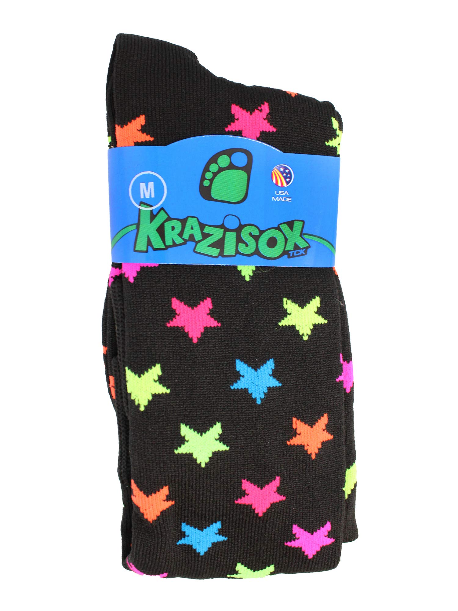 TCK Krazisox Multi-Color Stars (Black, Small)