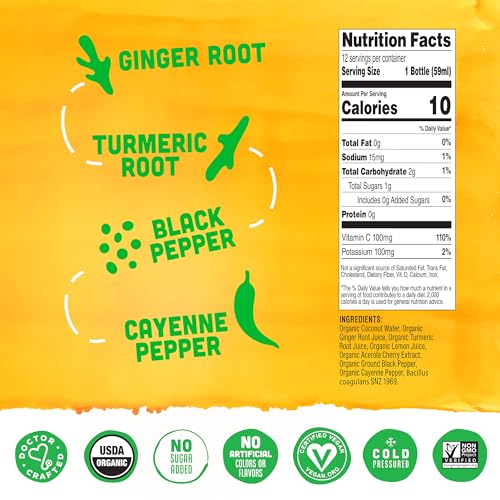 Vive Organic Immunity Boost Cayenne, Ginger & Turmeric Shot (2oz bottle)