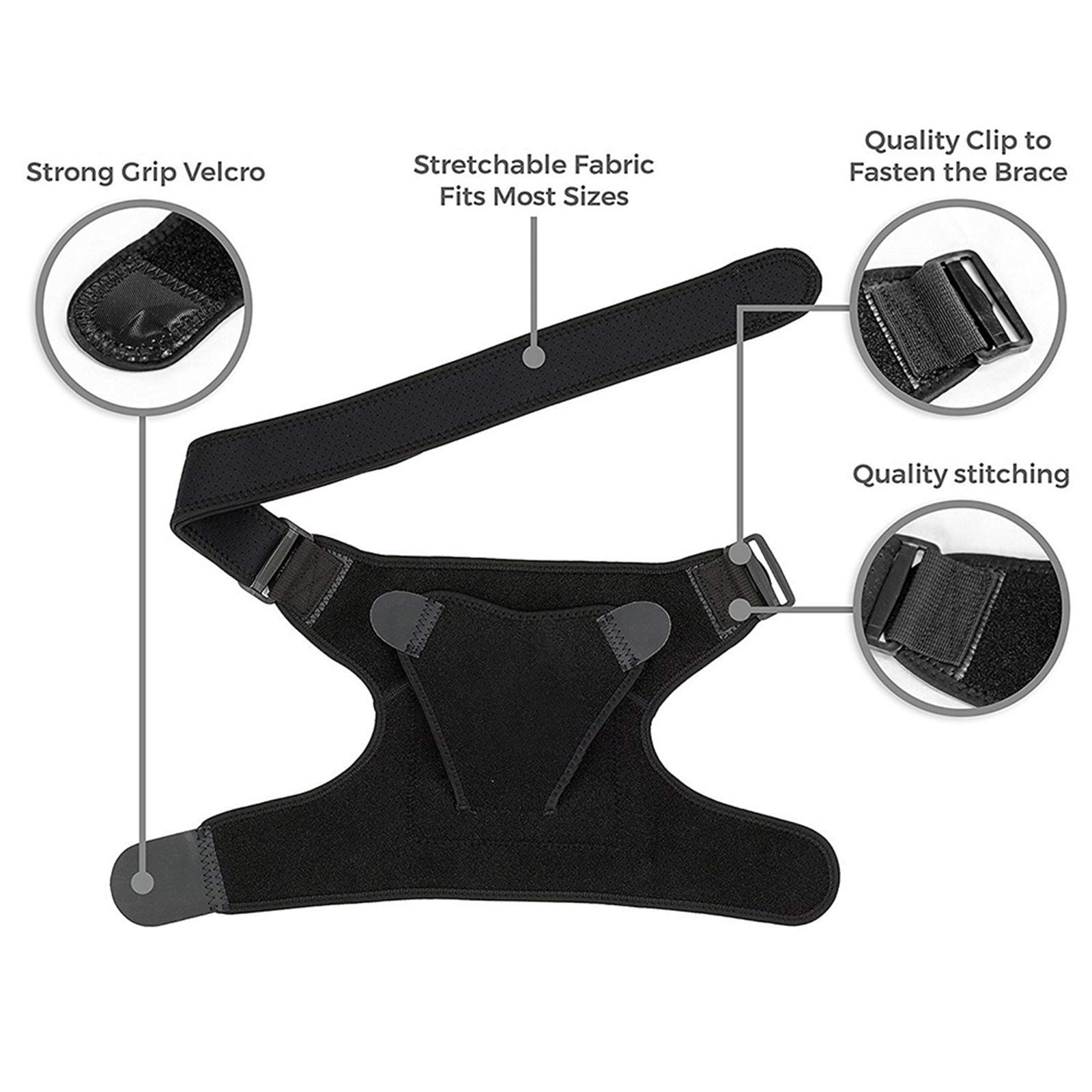 YUIJ Shoulder Brace for Men and Women,Orthopedic Care Compression Sleeve for Torn Rotator Cuff, Dislocated AC Joint, and Other Injuries