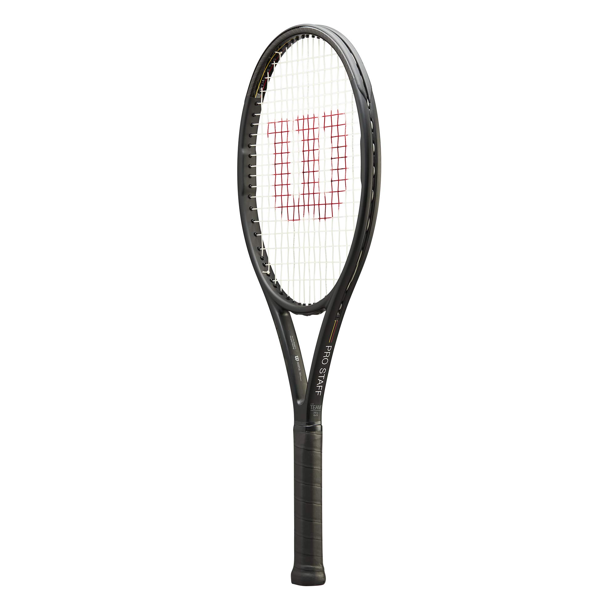 WILSON Pro Staff Team V13 Adult Performance Tennis Racket - Grip Size 2-4 1/4", Red