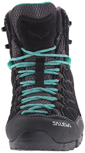 Salewa womens WS Alp Trainer Mid Gore-TEX High Rise Hiking Shoes, Black (Black Out/Agata), 10 US
