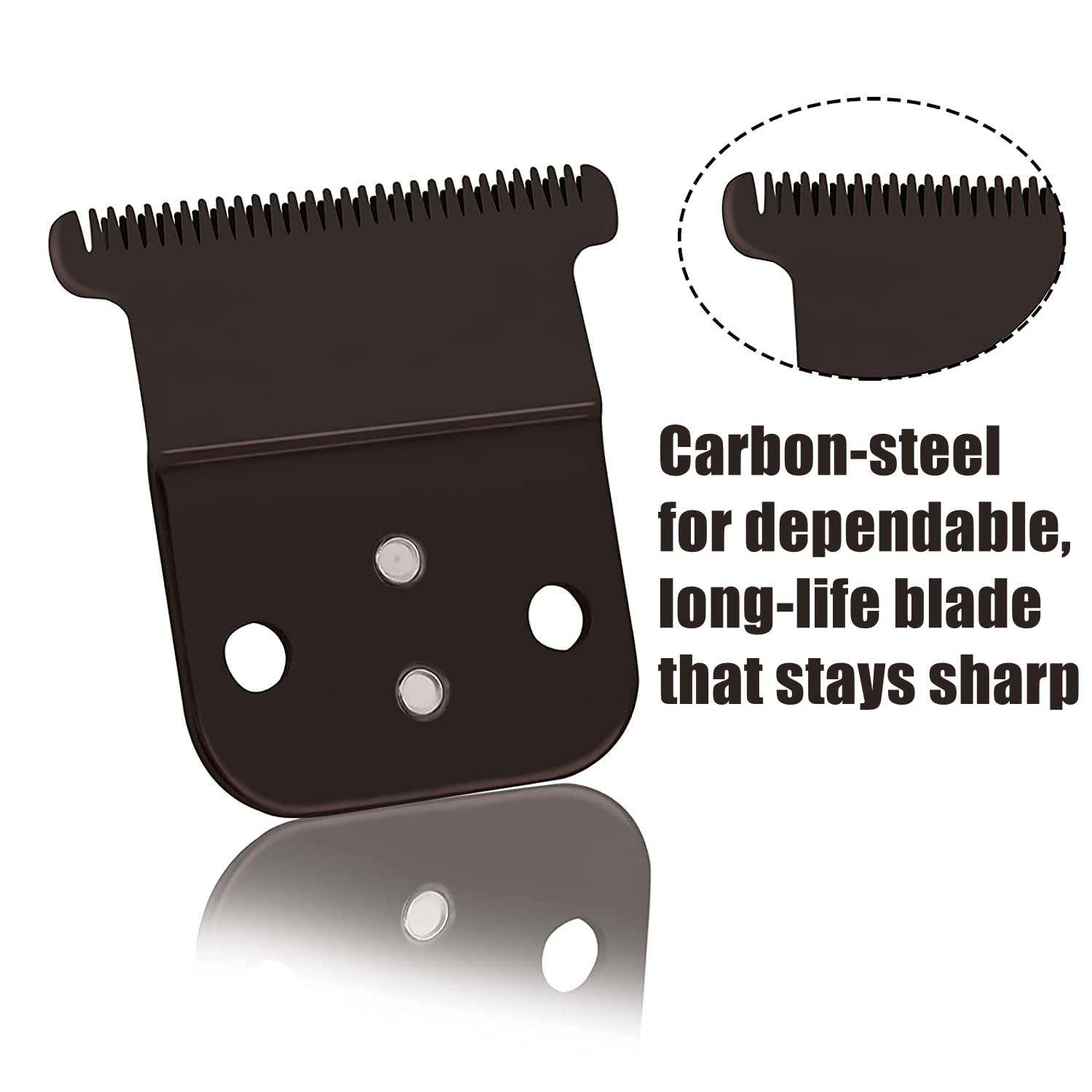 Trimmer Replacement T Blade Set Compatible With #32105 - D7#32655 D8#32400, Carbon Steel Blade Set, Compatible with Andis Slimline Pro Li D7/D8 Hair Clipper Trimmer, Black. (2Pack)