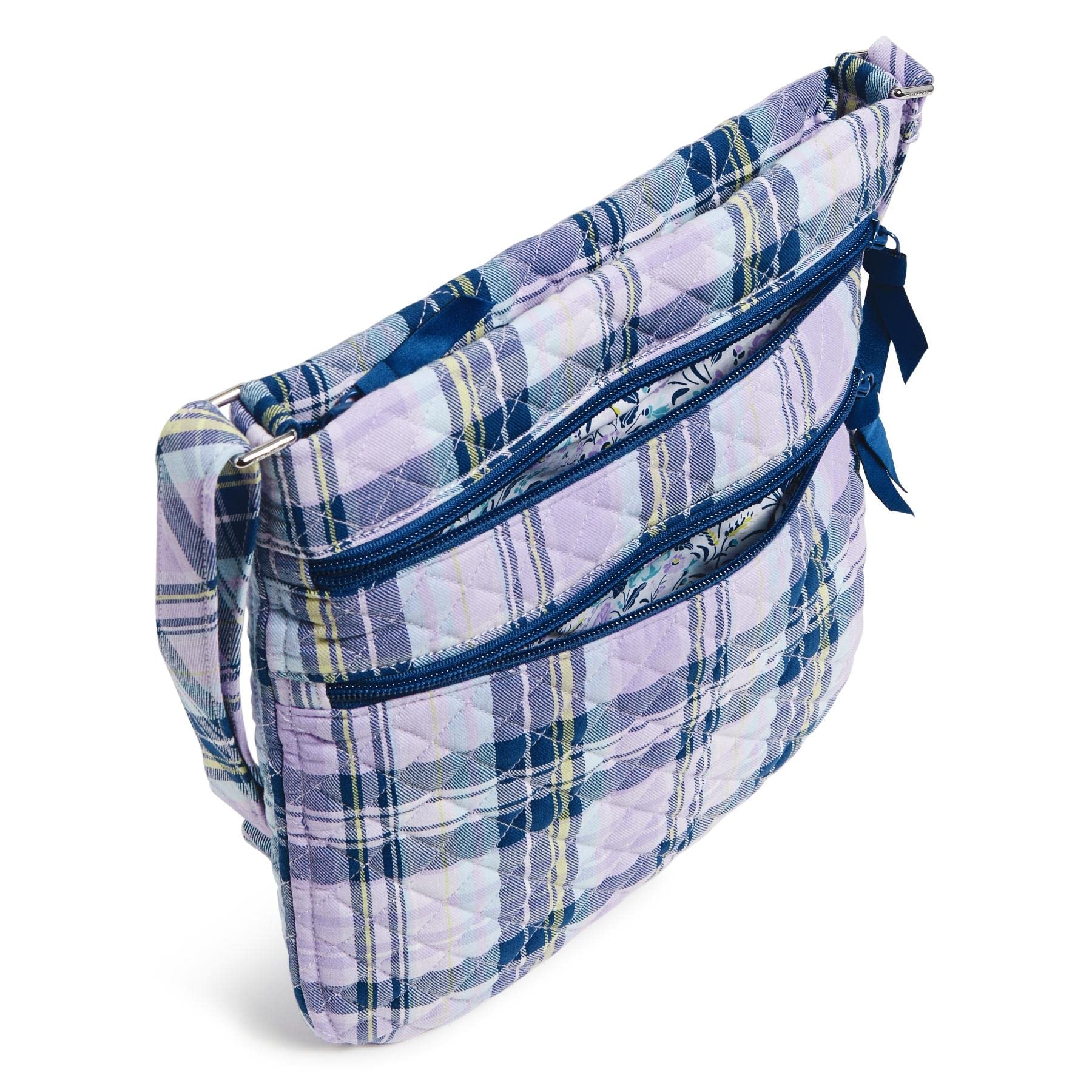 Vera Bradley Women's Cotton Triple Zip Hipster Crossbody Purse, Enchantment, One Size