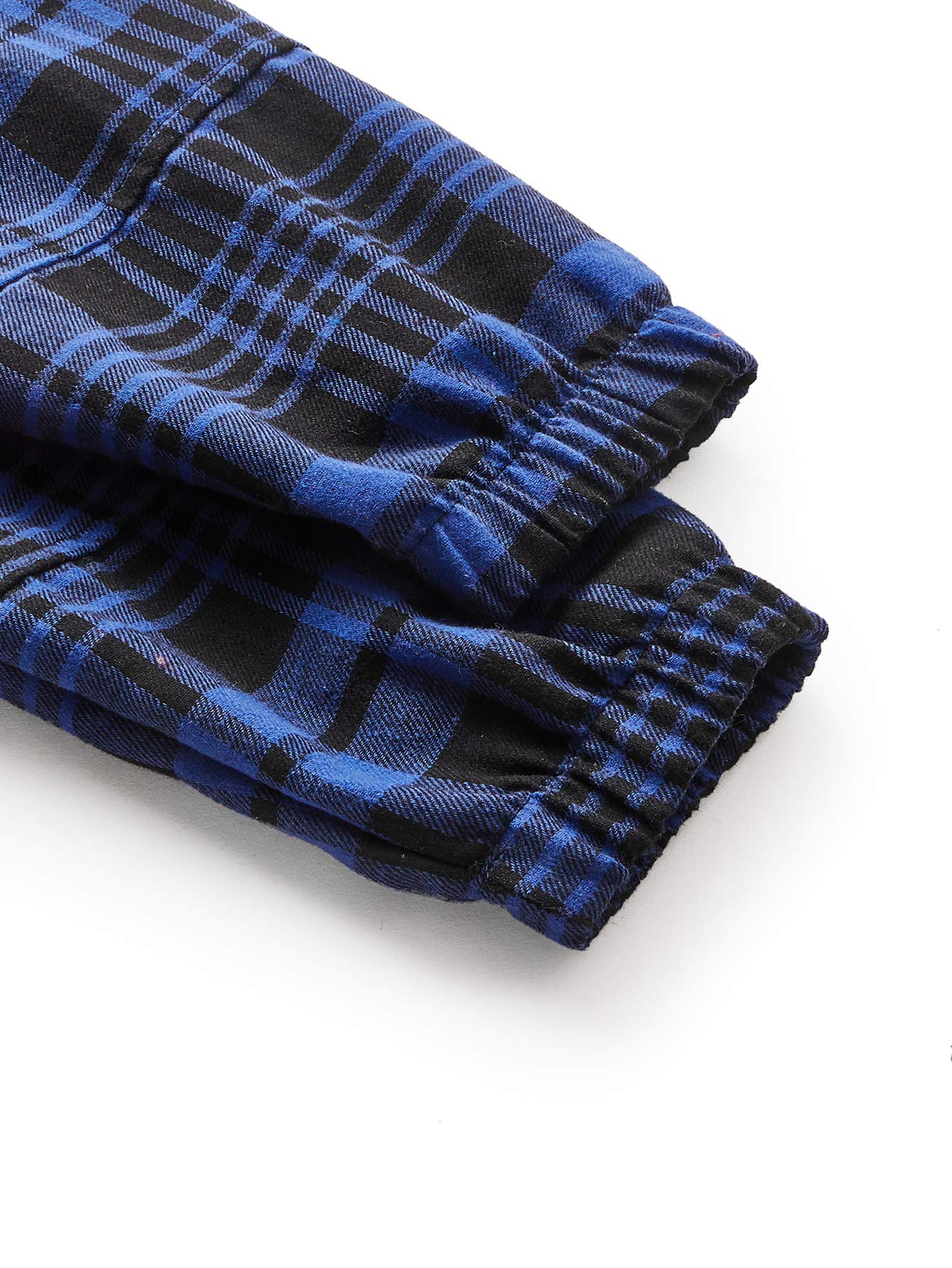 SOLY HUX Women's Long Sleeve Plaid Hoodie Jacket Full Zip Crop Top Sweatshirt Navy L