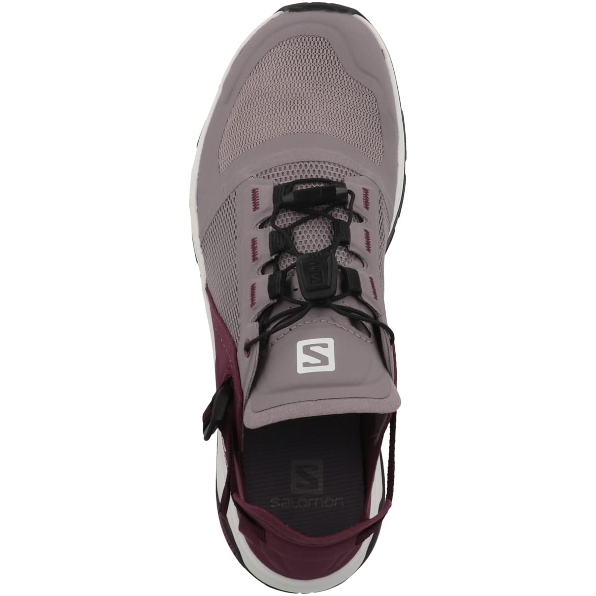 Salomon TECH Amphib 4 Hiking Shoes for Women Sneaker, Black/Bistre/Tawny Orange, 6