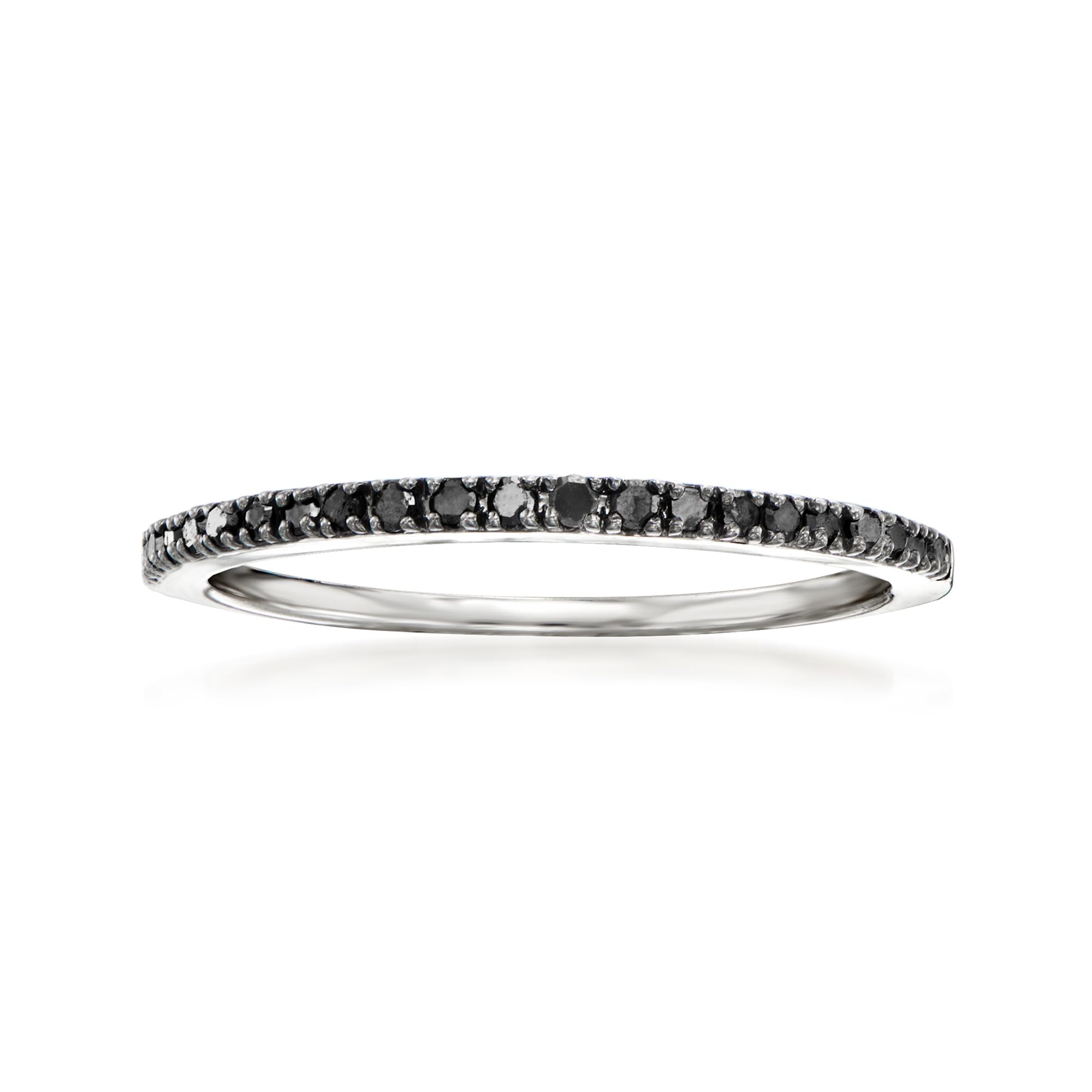 Ross-Simons RS Pure 0.15 ct. t.w. Black Diamond Ring in Sterling Silver. Size 7