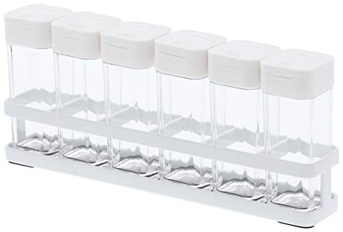 Yamazaki Home Tower Spice Bottles with Rack – Kitchen Pantry Organizer Containers.
