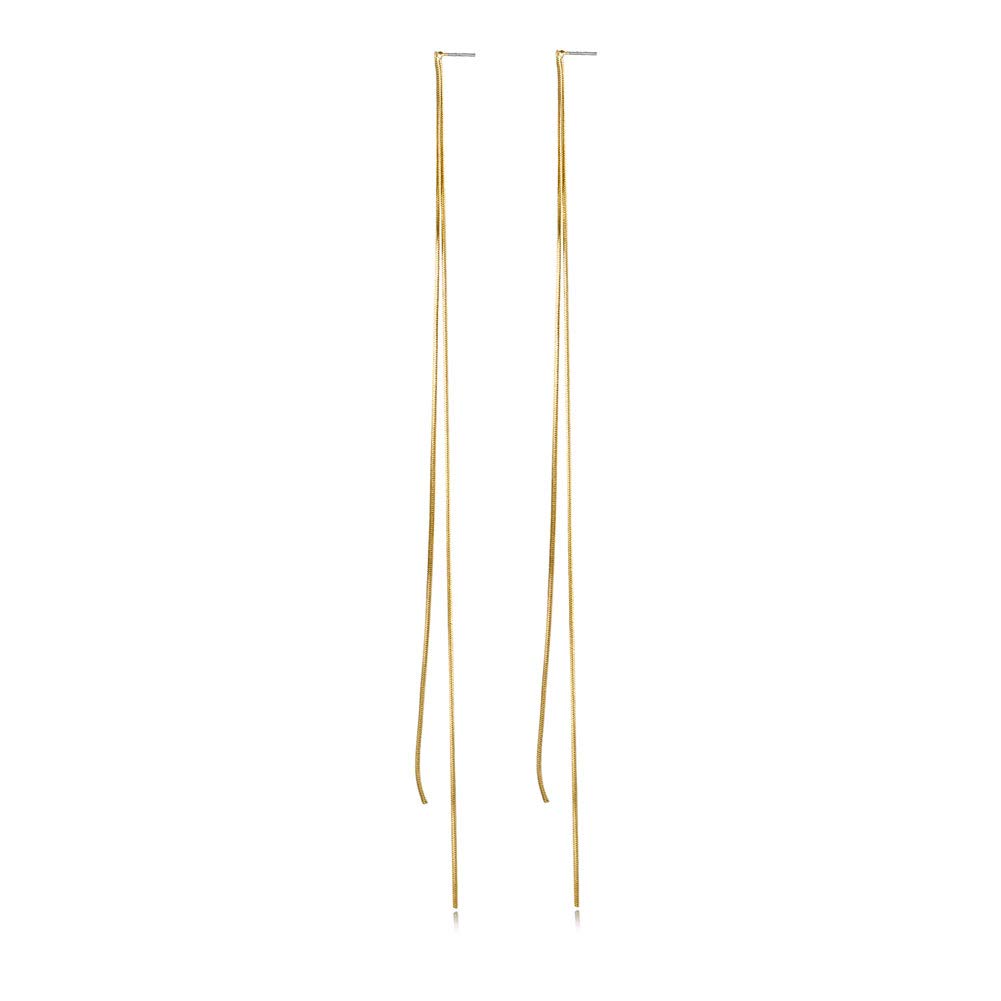 YESLADY Long Sleek Tassel Chain Shoulder Duster Drop Dangle Earrings for Women Girls