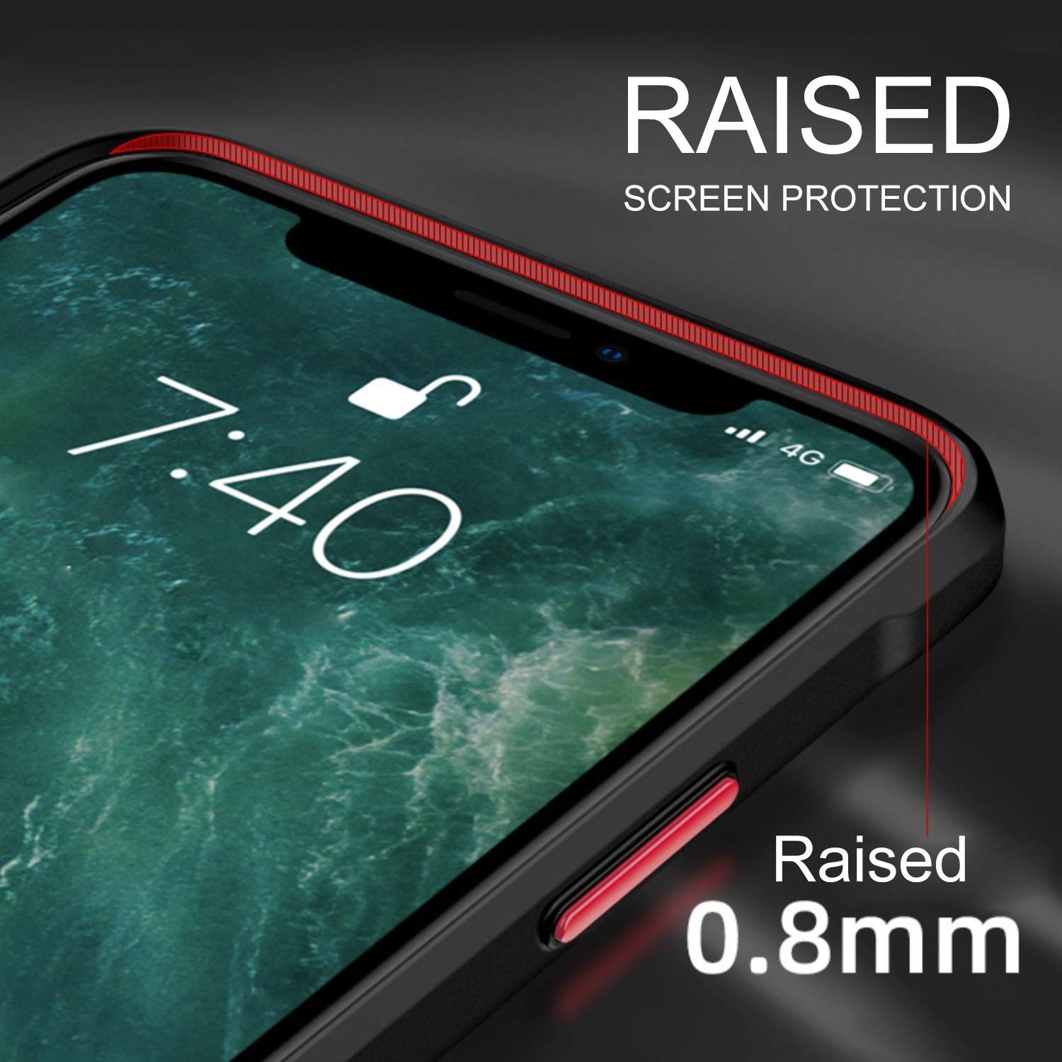 TENOC Phone Case Compatible with iPhone SE (2nd 2020 and 3rd 2022 Generation) & iPhone 7 & iPhone 8, Clear Case Black Protective Bumper Non-Yellowing Cover for 4.7 Inch