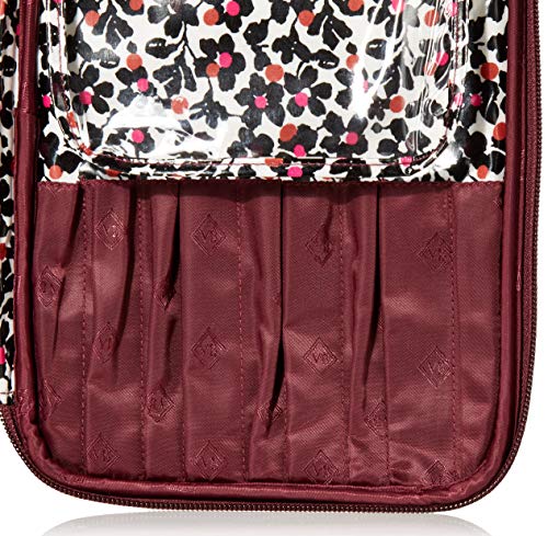 Vera Bradley Women's Microfiber Large Blush & Brush Makeup Organizer Case, Mulled Wine, One Size