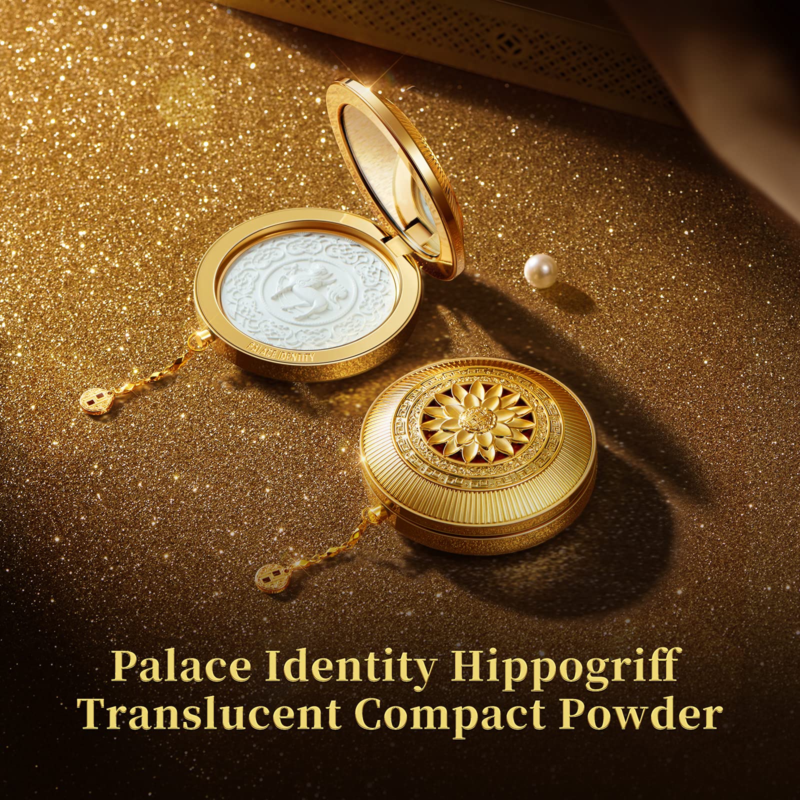 ZEESEA [Palace Identity] Winged Deer Translucent Compact Powder,Mercerized Matte Makeup Powder,Long Lasting Smooth for Shine Silky Look,Stay Matte Fixed Tonic Dual-use Pressed Powder