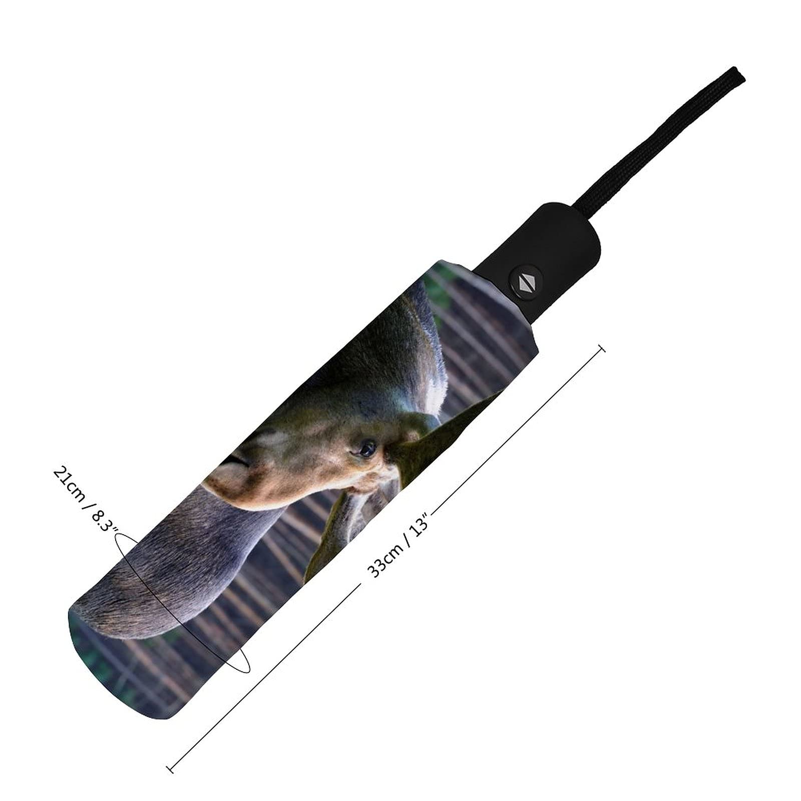 Windproof Travel Folding Automatic 3 Fold Umbrella,Moose In Their Natural Habitat,Sun Protection Travel Compact Folding Umbrella.