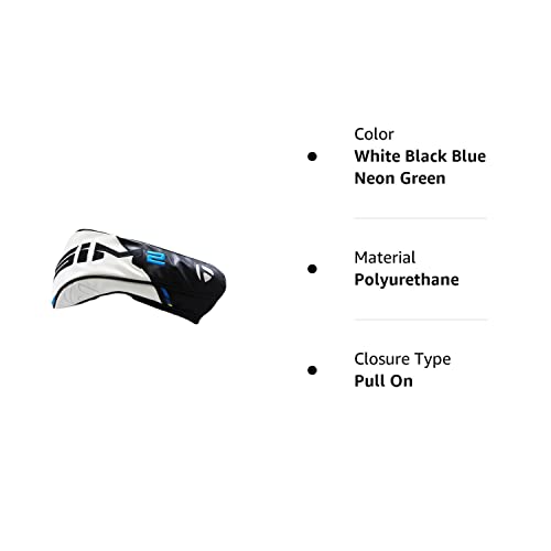 TaylorMade New 2021 Golf Sim2 Driver Headcover Black/White/Blue/Lime Neon