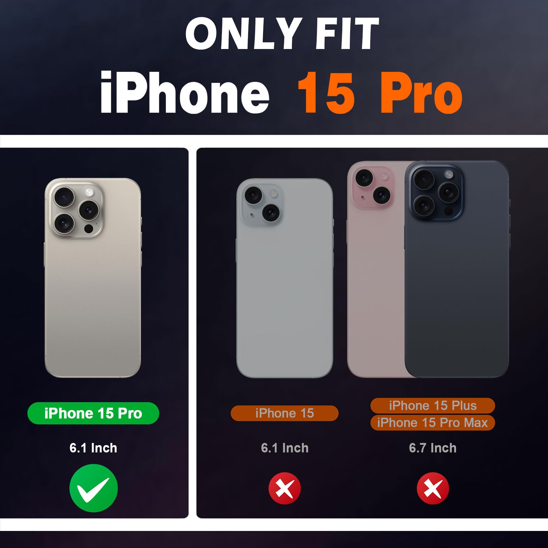 SHIELDON Case for iPhone 15 Pro 5G 6.1", Genuine Leather iPhone 15 Pro Wallet Case Flip Cover RFID Blocking Card Slots Magnetic Closure Shock-Absorbent Case Compatible with iPhone 15 Pro 2023 - Black