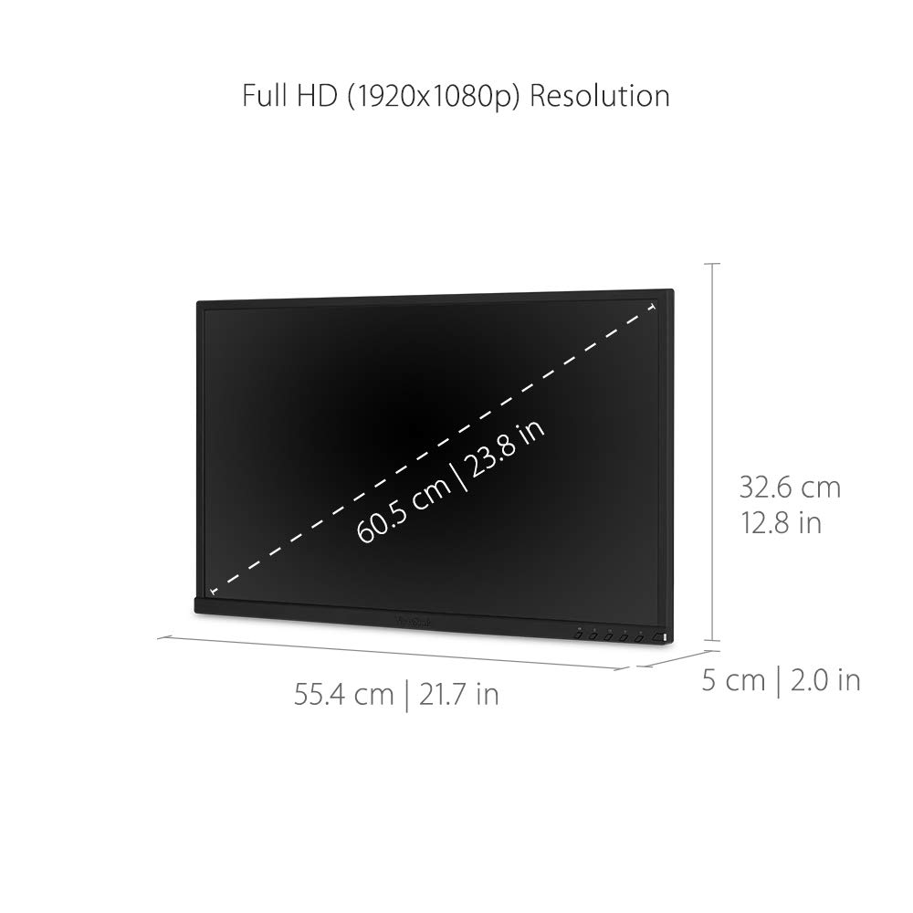 ViewSonic VG2448_H2 24 Inch Dual Pack Head-Only IPS 1080p Monitors with HDMI DisplayPort USB and 40 Degree Tilt for Home and Office (Renewed)