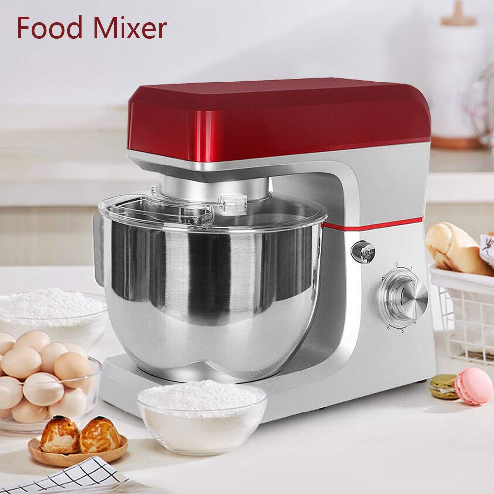 Stand Mixer, 7L Six Speed Kneading Machine Household Commercial Electric Food Mixer Dough Mixer Egg Beater with Dough Hook 1200W