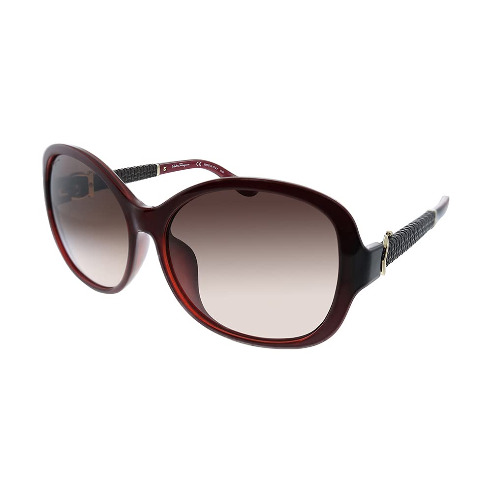 Salvatore Ferragamo Red/Brown Gradient Square Ladies Sunglasses SF744SLA 613 59
