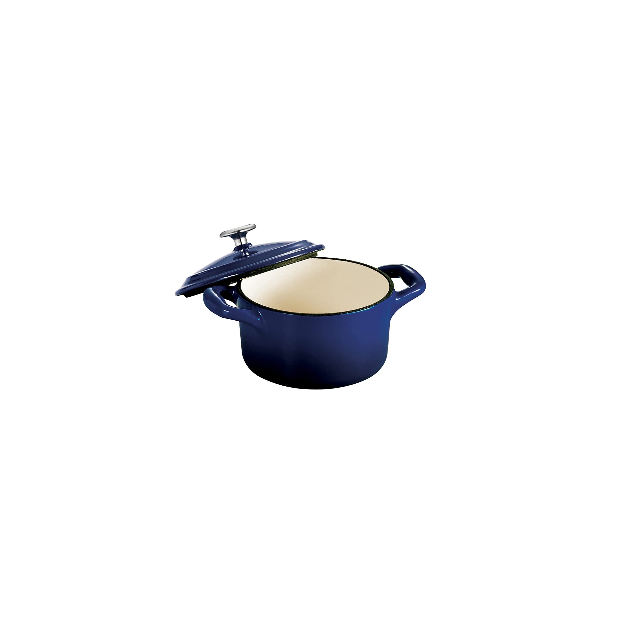 Tramontina Covered Mini Cocotte Enameled Cast Iron 10.5-Ounce Gradated Cobalt, 80131/072DS