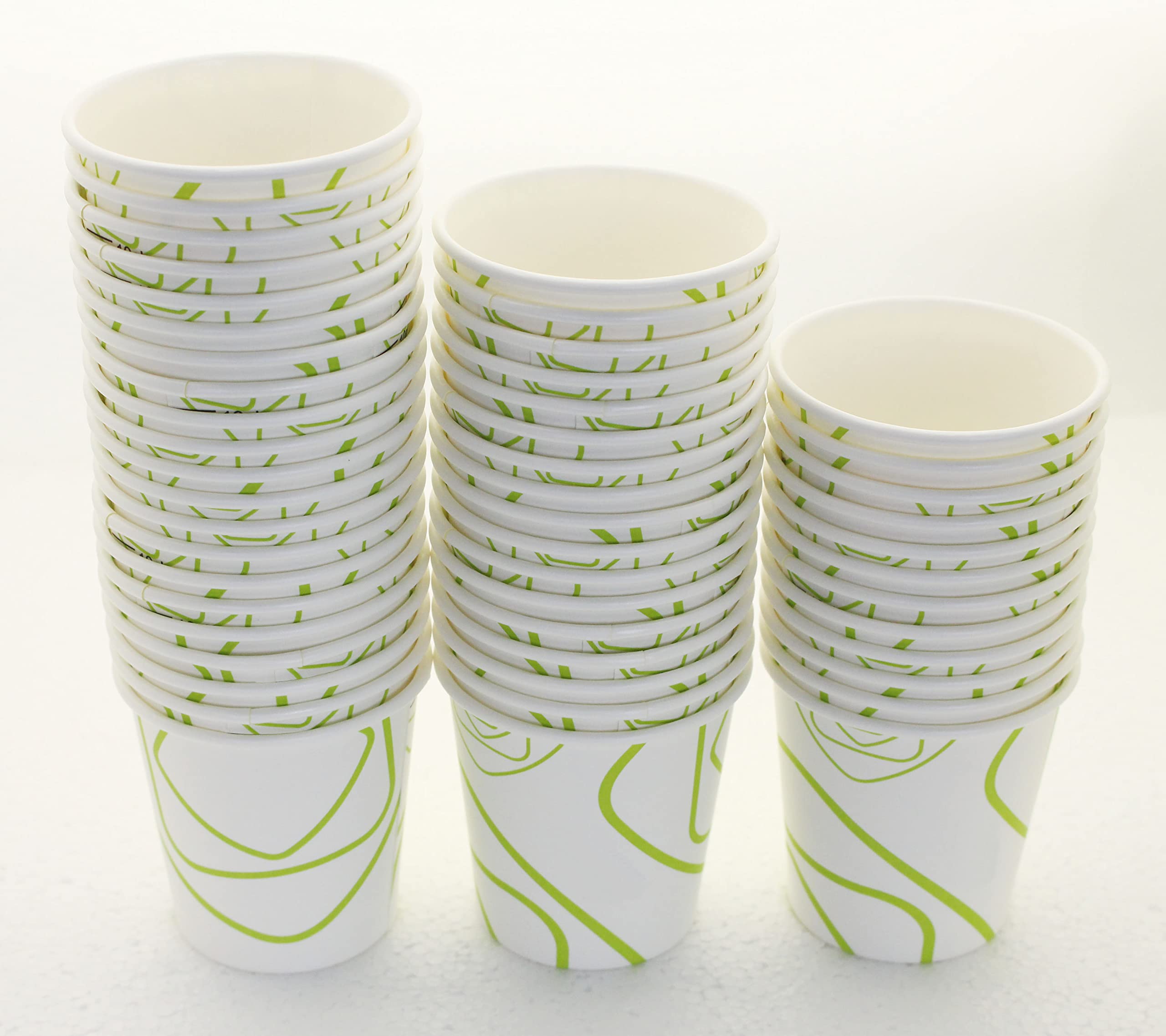 Yes!Fresh Special Green Line Design, Disposable Hot Paper Cup,Eco-friendly,100% Blodegradable&Compostable